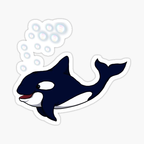"cute orca" Sticker by Vegetasan87 | Redbubble