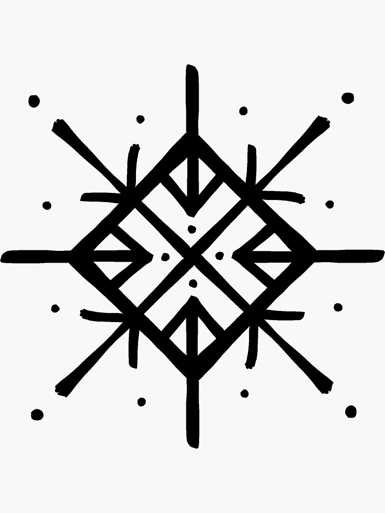 "Bindrune for Personal Power and Sovereignty (Black)" Sticker for Sale ...