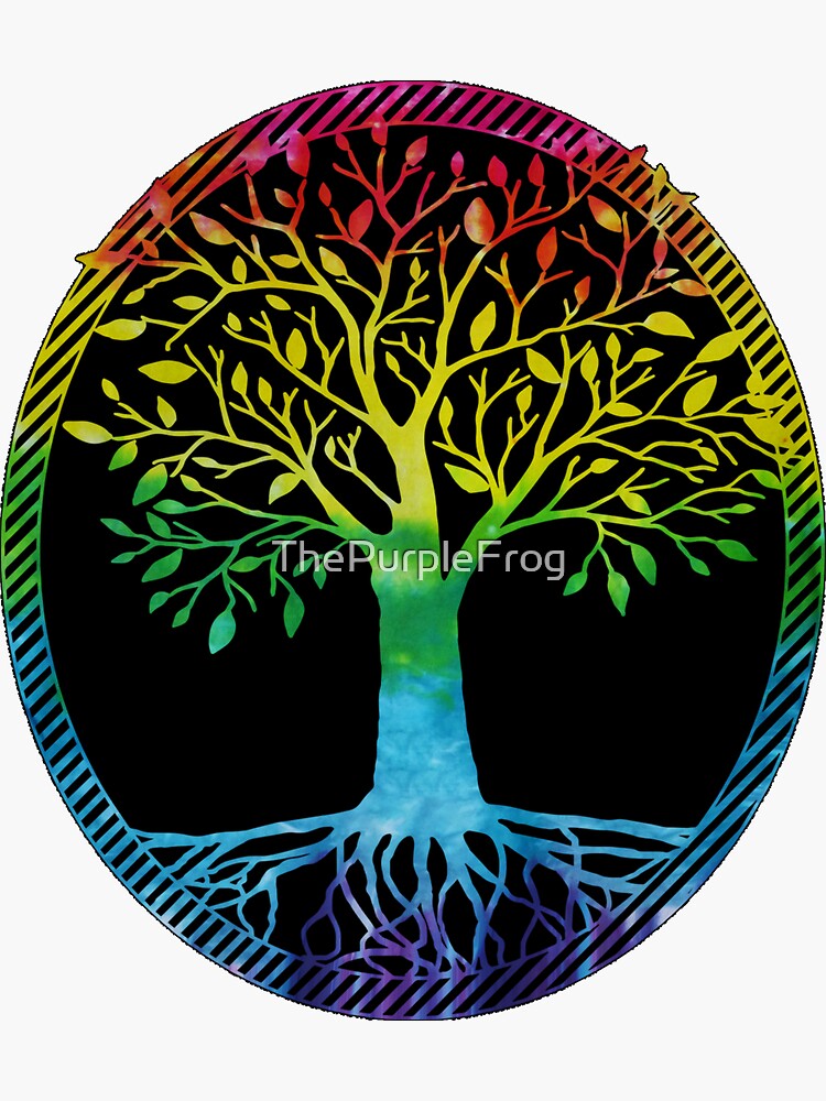 "Rainbow Tree of Life 2 " Sticker by ThePurpleFrog | Redbubble