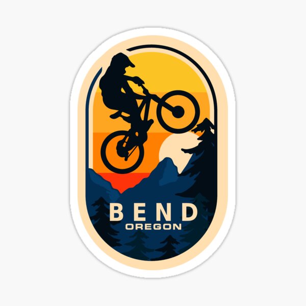 "bend oregon mtb mountain bike riding " Sticker for Sale by Color-co ...