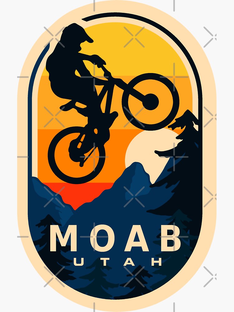 "moab utah mtb mountain bike riding " Sticker for Sale by Color-co ...