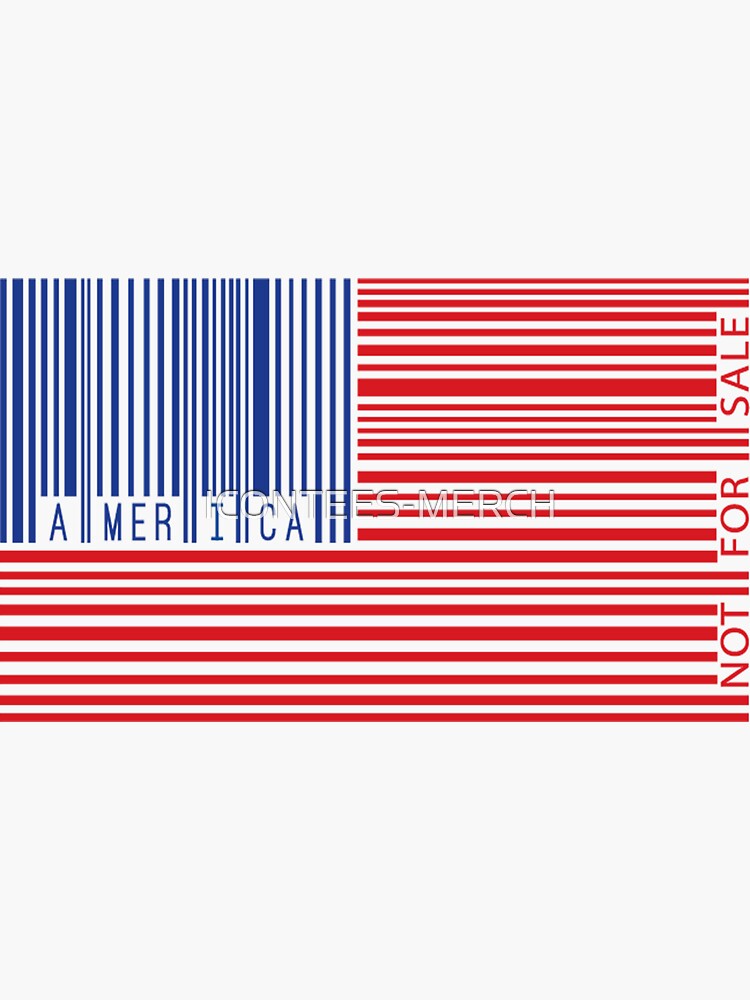 "American Flag Barcode Design" Sticker for Sale by ICONTEES-MERCH ...