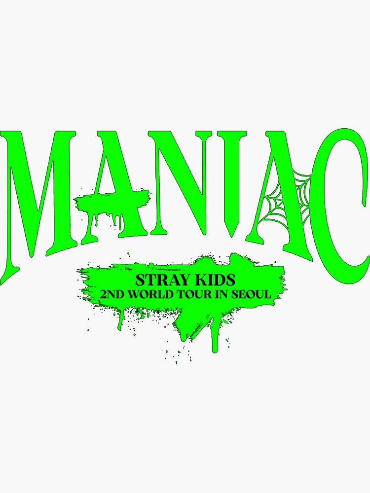 "stray kids maniac Tshirt" Sticker by Maddisonedments | Redbubble