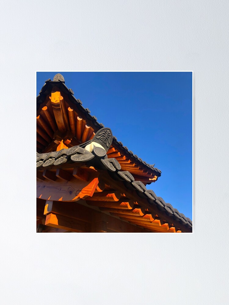 "Korean Hanok Roof Details" Poster by YemmyZImages | Redbubble