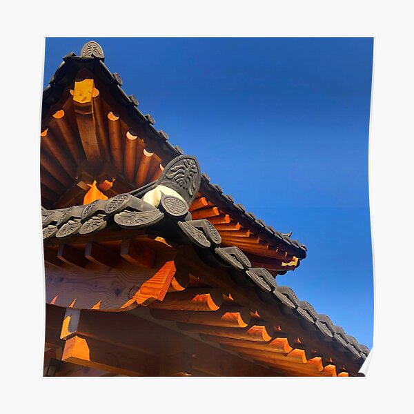 "Korean Hanok Roof Details" Poster by YemmyZImages | Redbubble
