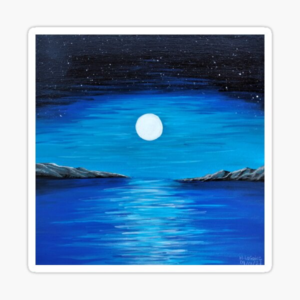 "Moonlight" Sticker for Sale by hannahjlagaire | Redbubble