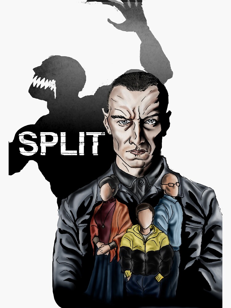 "Split Horror Movie " Sticker by lichtyg62 | Redbubble
