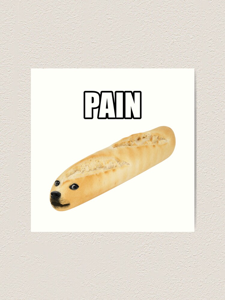 "Doge Pain Meme" Art Print for Sale by fomodesigns | Redbubble