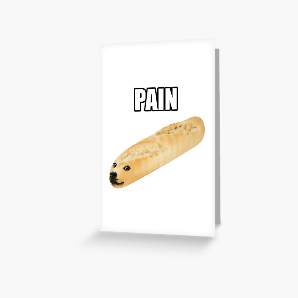 "Doge Pain Meme" Greeting Card by fomodesigns | Redbubble
