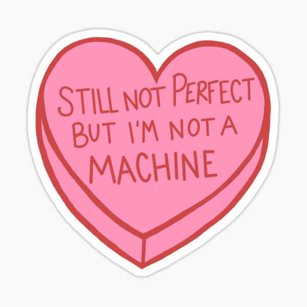 "Handwritten Not perfect" Sticker by solomercury | Redbubble