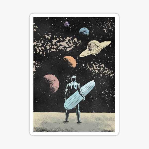 "Silver Surfer " Sticker for Sale by Codckee | Redbubble