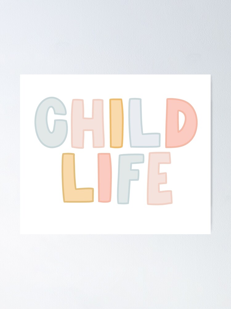 "Child Life Block - pastel" Poster for Sale by t-and-mae | Redbubble