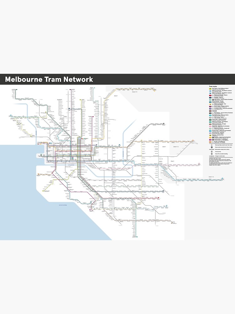 "Melbourne Tram Map" Poster for Sale by gzhkr | Redbubble