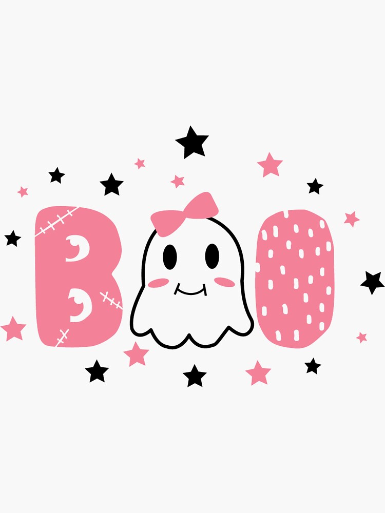 "ghost of disapproval boo pink color" Sticker by Designandlove | Redbubble