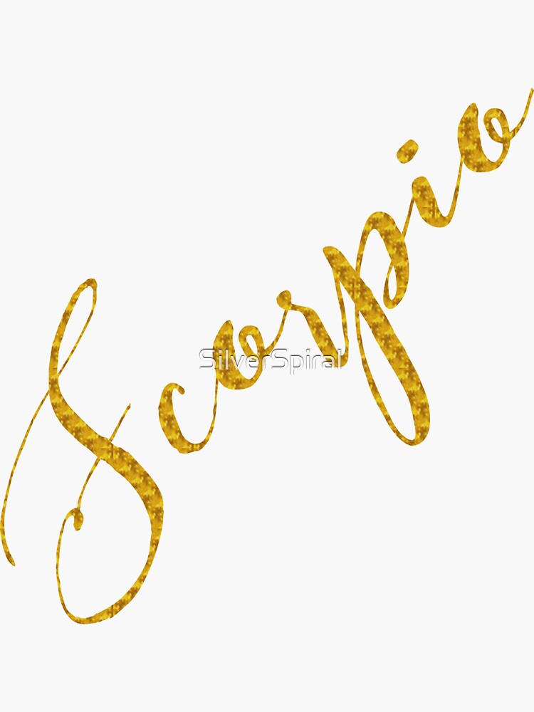 "Scorpio Gold Faux Foil Metallic Astrology Sign " Sticker by ...