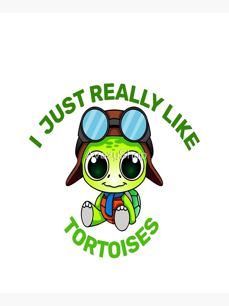 "I Just Really Like Tortoises Pilot" Poster for Sale by AvazyShop ...