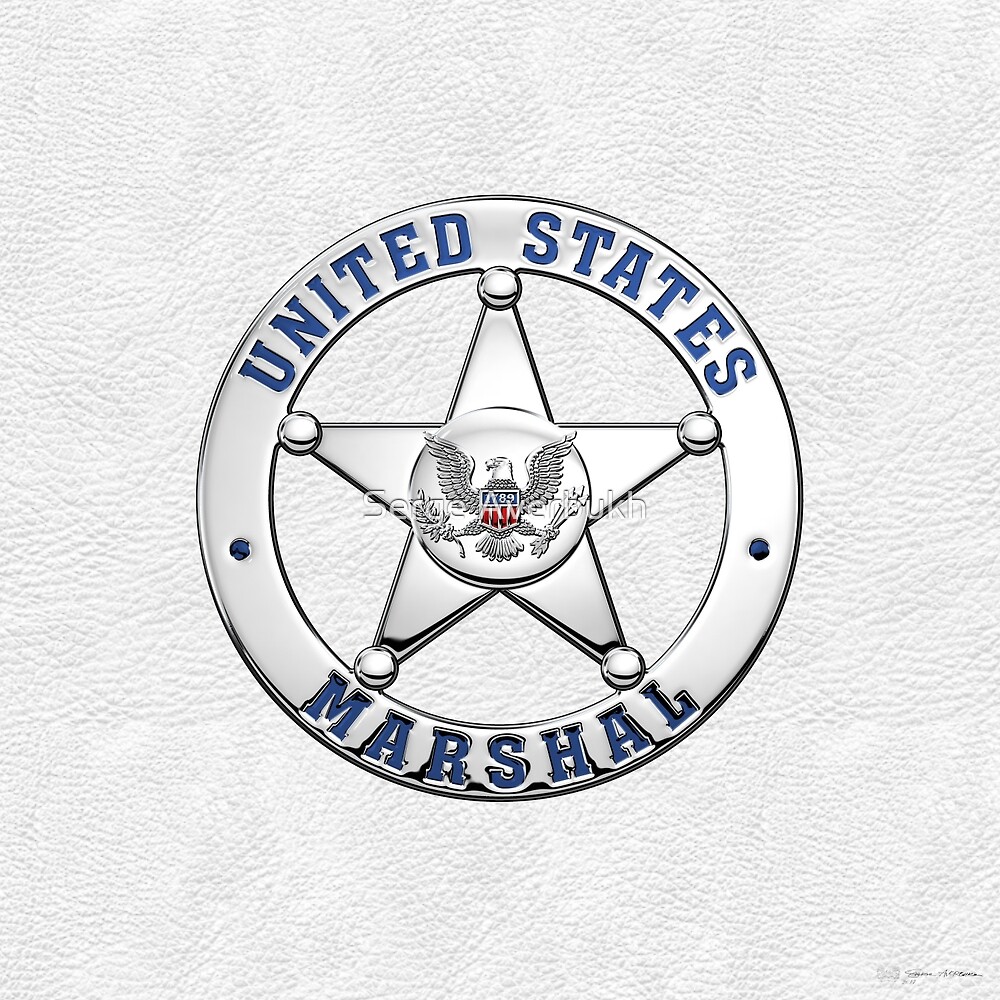 "U.S. Marshals Service - USMS Badge over White Leather" by Serge ...
