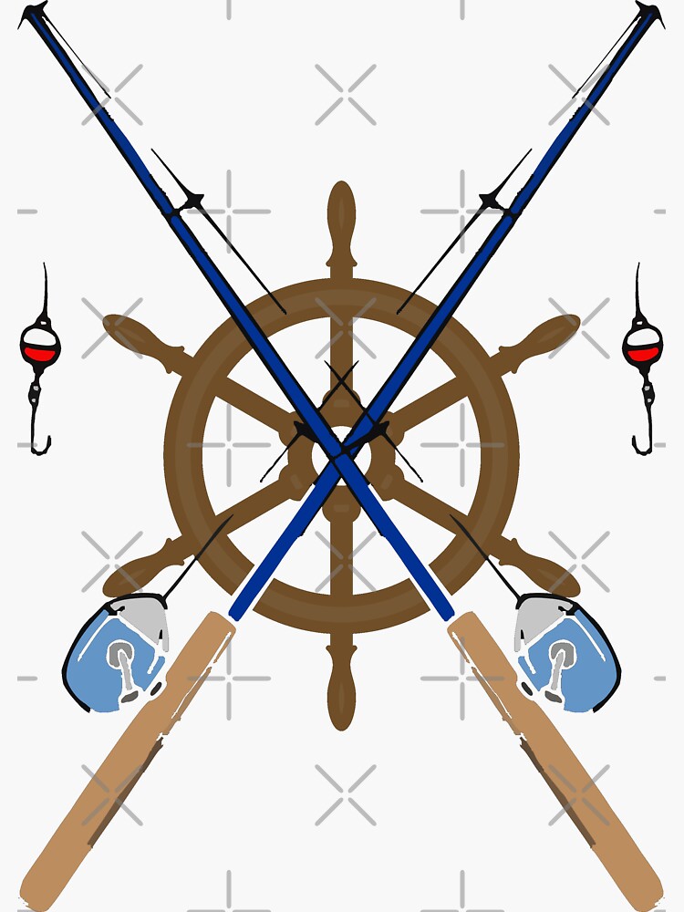 "The Rodfather Fishing" Sticker by marecheloo | Redbubble