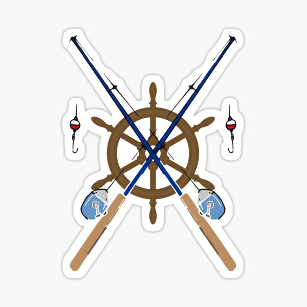 "The Rodfather Fishing" Sticker by marecheloo | Redbubble