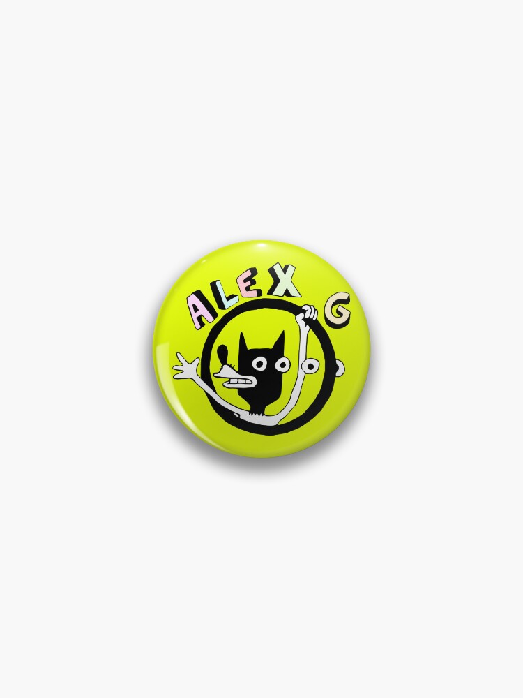 "(Sandy) Alex G Logo" Pin for Sale by MBREED | Redbubble