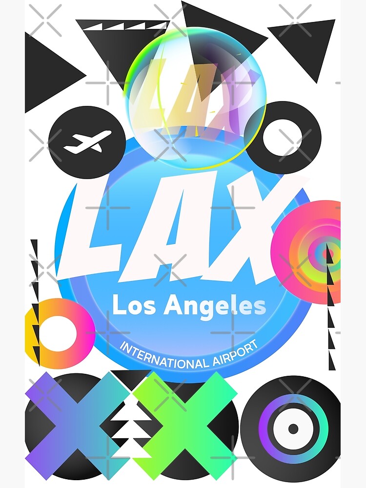 "LAX Los Angeles airport code" Poster for Sale by Aviators | Redbubble