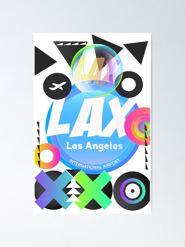 "LAX Los Angeles airport code" Poster for Sale by Aviators | Redbubble