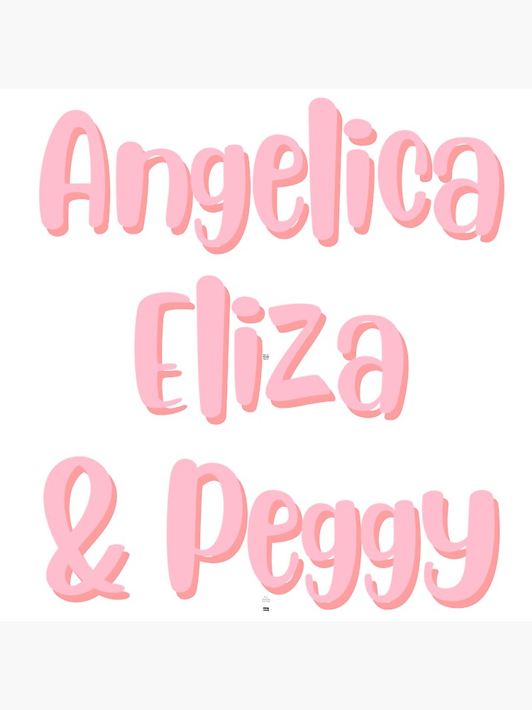 "Angelica, Eliza, and Peggy Sticker" Sticker by tigerlilymak | Redbubble