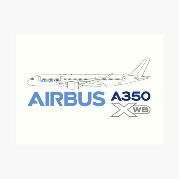"Airbus A350 Line Drawing" Art Print for Sale by SteveHClark | Redbubble