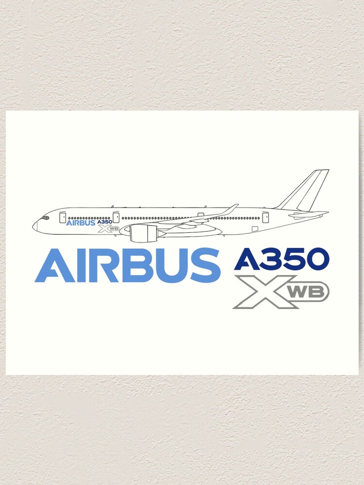 "Airbus A350 Line Drawing" Art Print for Sale by SteveHClark | Redbubble