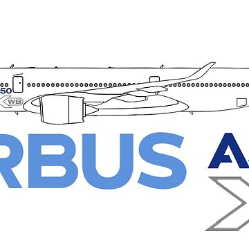 "Airbus A350 Line Drawing" Sticker for Sale by © Steve H Clark | Redbubble