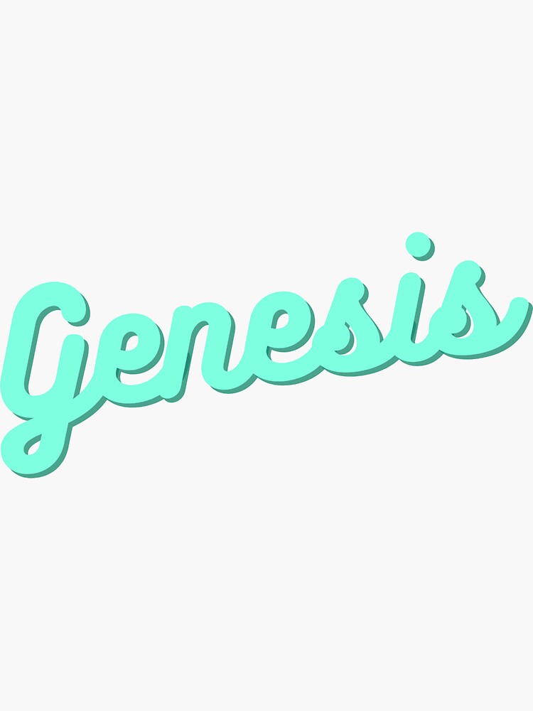 "genesis" Sticker for Sale by reformist- | Redbubble