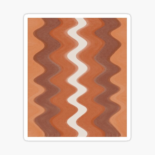 "Retro Vintage Wavy Lines" Sticker by brookemiller801 | Redbubble