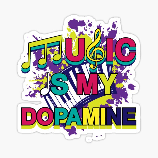 "Music is my dopamine | purple piano and colorful music notes with ...