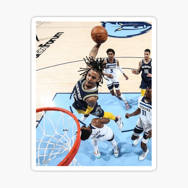 "Ja Morant Posterized Dunk" Sticker by Redwy | Redbubble