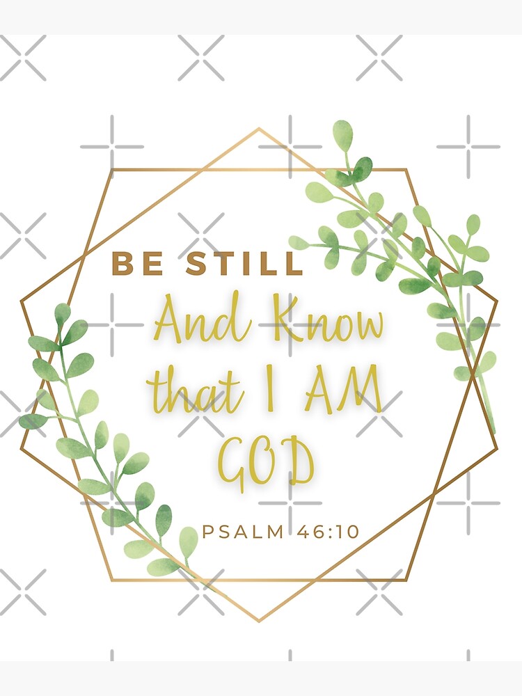 Lámina metálica «"Estén quietos y sepan que YO SOY Dios" Escritura ...