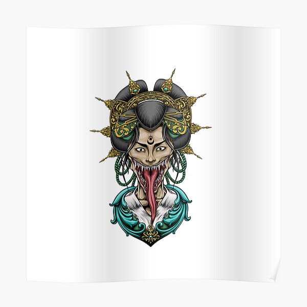 "Geisha X Kuchisake Onna" Poster for Sale by subekti-00 | Redbubble