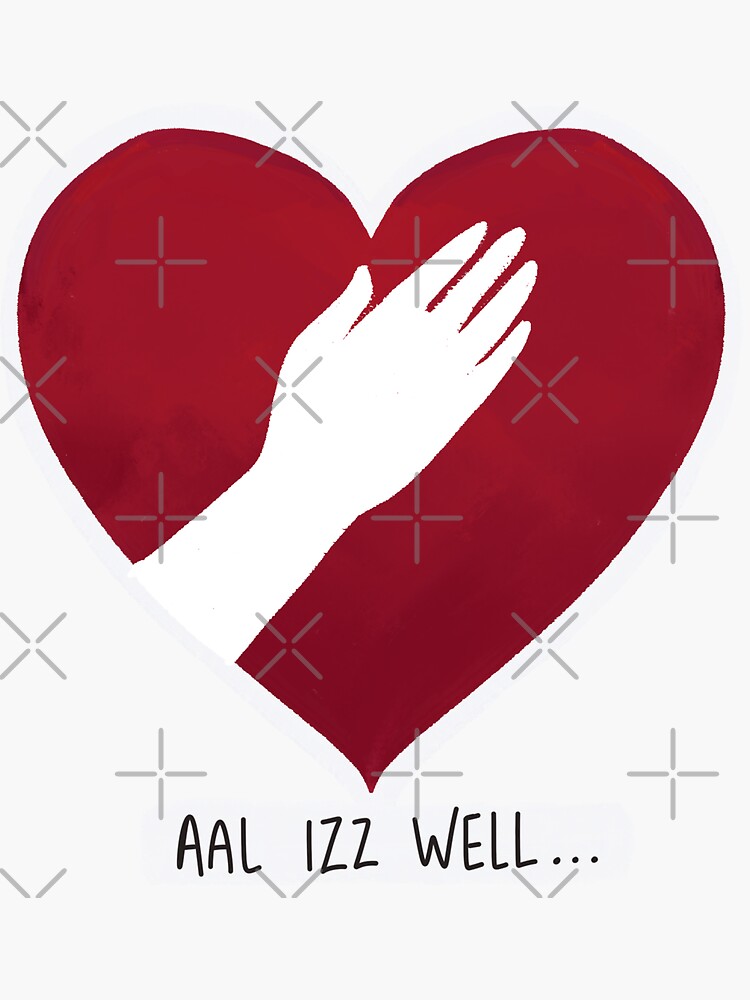 "Aal iz well - 3 idiots" Sticker for Sale by anikin87 | Redbubble