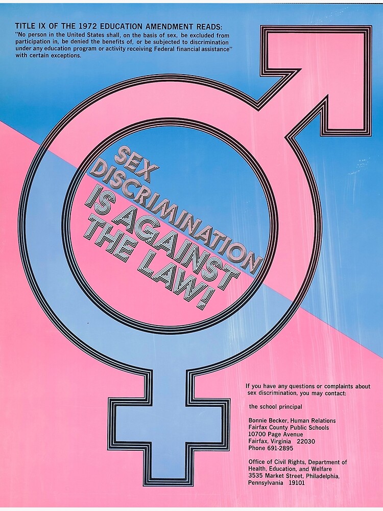 Vintage Feminist Poster Title Ix Equality Womens Liberation Retro