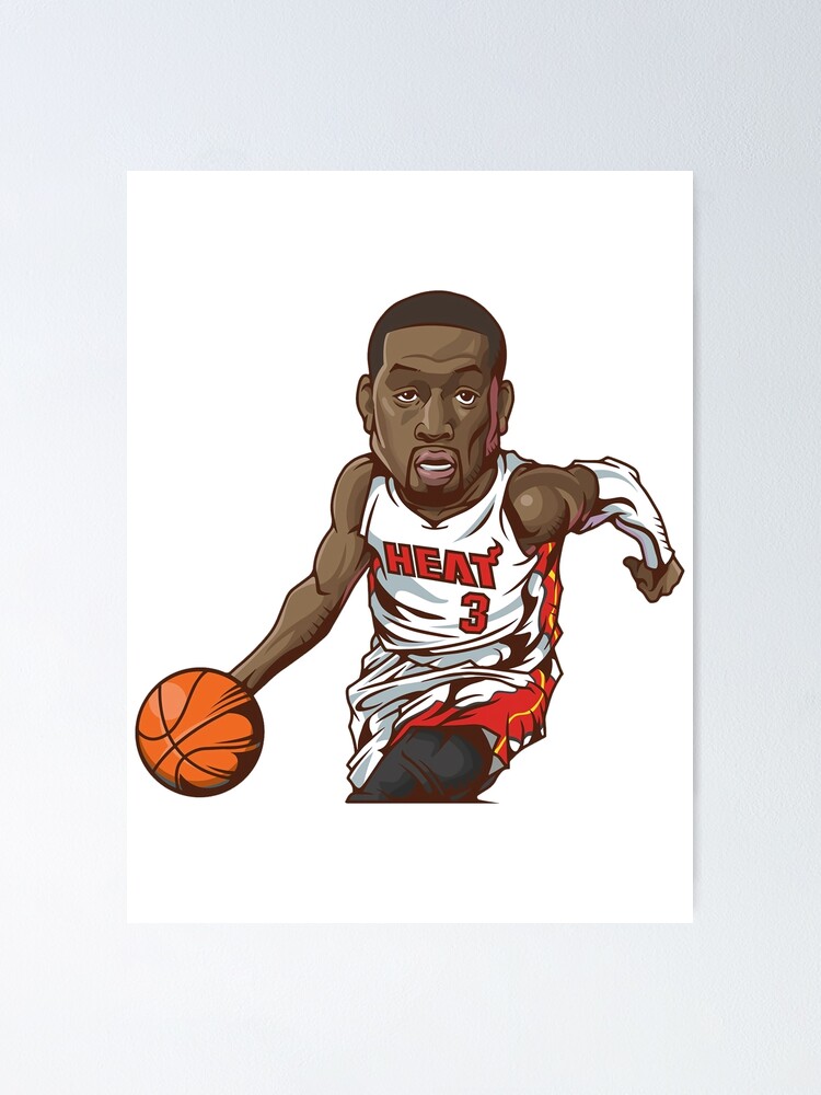 "Dwyane Wade 3 Draw Chibi" Poster for Sale by JaclynPiel | Redbubble
