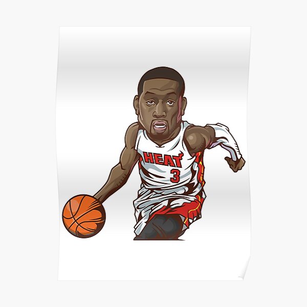 "Dwyane Wade 3 Draw Chibi" Poster for Sale by JaclynPiel | Redbubble
