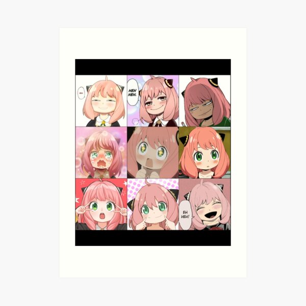 "Anya Faces - Spy X Family Anime Classic ." Art Print for Sale by ...