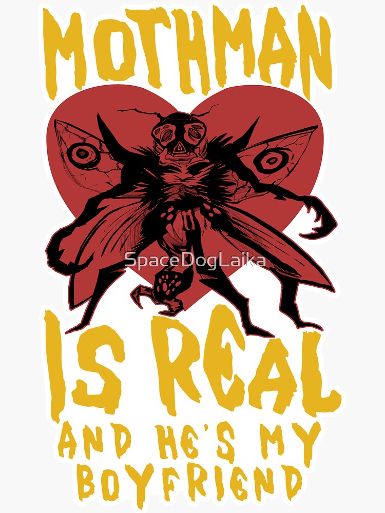 Pegatina «Mothman es real y es mi novio: críptico, extrañamente ...