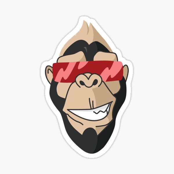 "monkey face" Sticker for Sale by Caradocconal | Redbubble