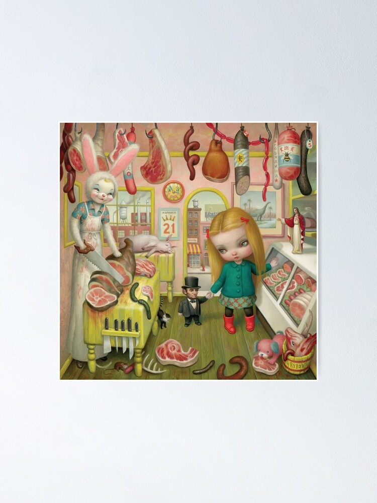 "The Butcher Bunny" Poster by lyoungray | Redbubble