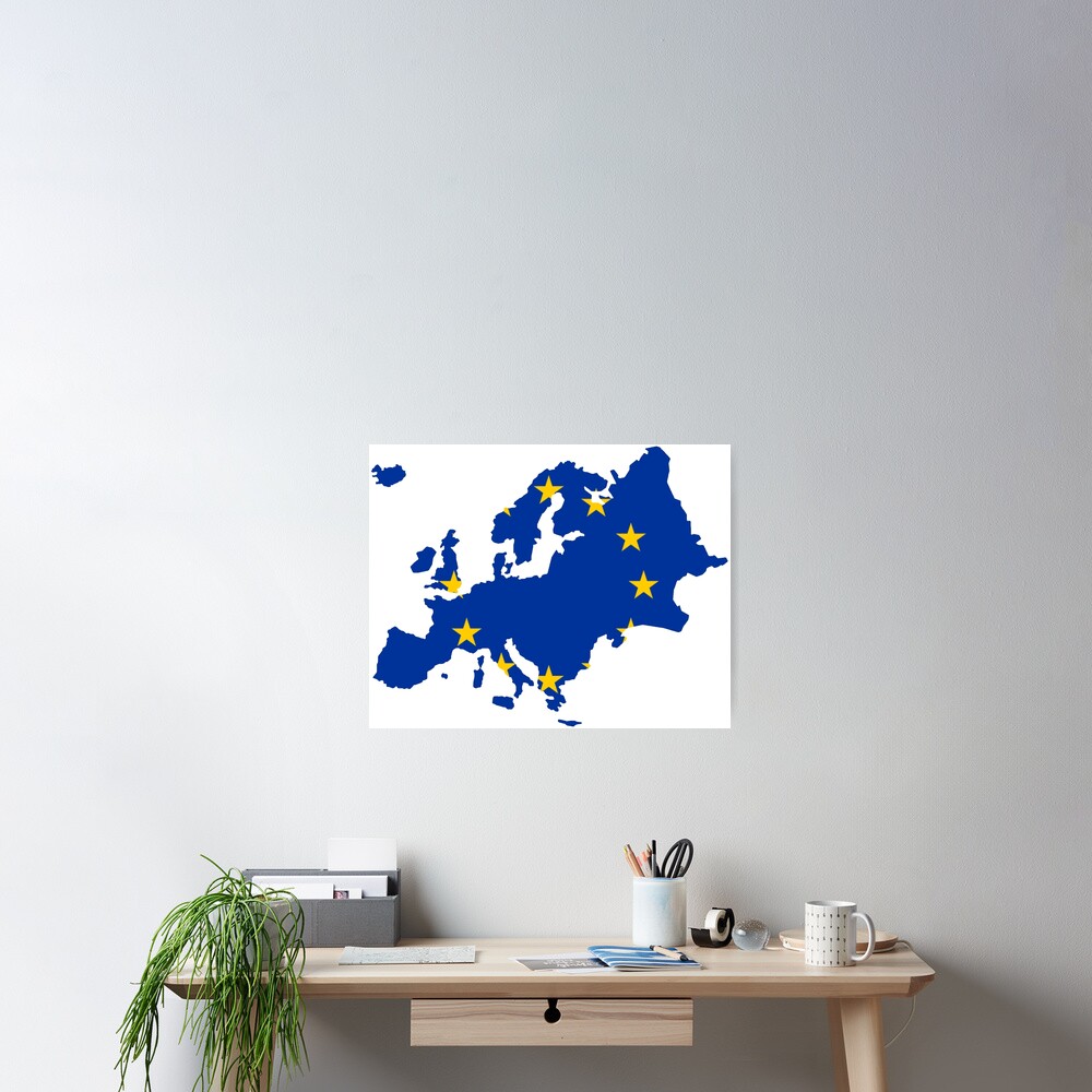 "United Europe - European Union Map" Poster for Sale by FallenFeline ...