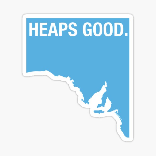 "Heaps Good Black Tee" Sticker by Loyayes | Redbubble