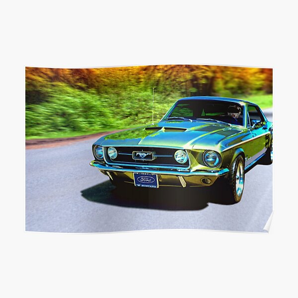 "1967 Ford Mustang" Poster for Sale by Burtney | Redbubble