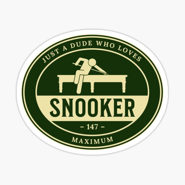 "Just A Dude Who Loves Snooker" Sticker for Sale by gil-or-147 | Redbubble