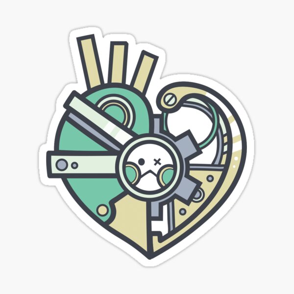 "Robot Heart" Sticker for Sale by Cosmopoliturtle | Redbubble