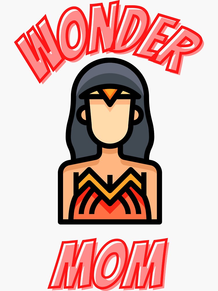 "Comics style design Wonder Mom" Sticker by HLDstore | Redbubble